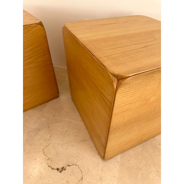 Set of 4 Wood Cube Stools Samara by Derk Jan De Vries for Maisa Di ...