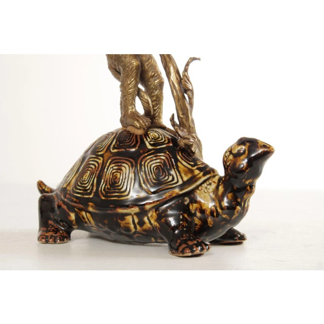 Early 21st Century Mark Roberts Bronze Monkey Candle Holders - A Pair ...