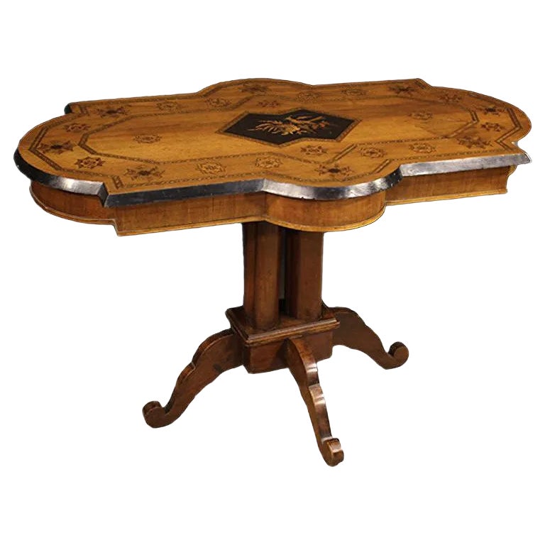 Italian Inlaid Table, 19th-Century | Chairish