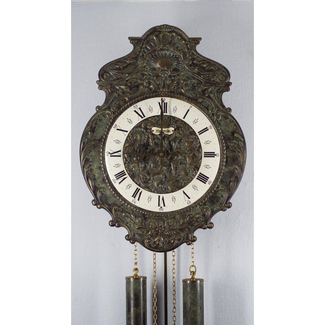 1972 Vintage Mechanical Wall Pendulum Clock With Two Weights From ...