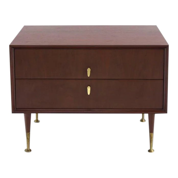 Vintage Mid Century Edmund Spence Square Drawer Cabinet End Table ...