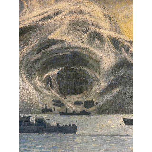 Vintage British Postwar Framed Oil Painting "The Storm" by Walter ...