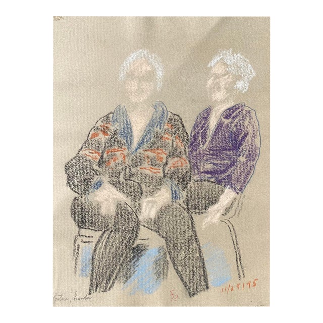 James Bone Pastel Figure Drawing | Chairish