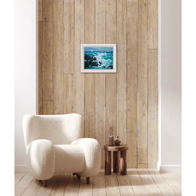 Contemporary Seascape Oil Painting Whitewater Patterns | Chairish