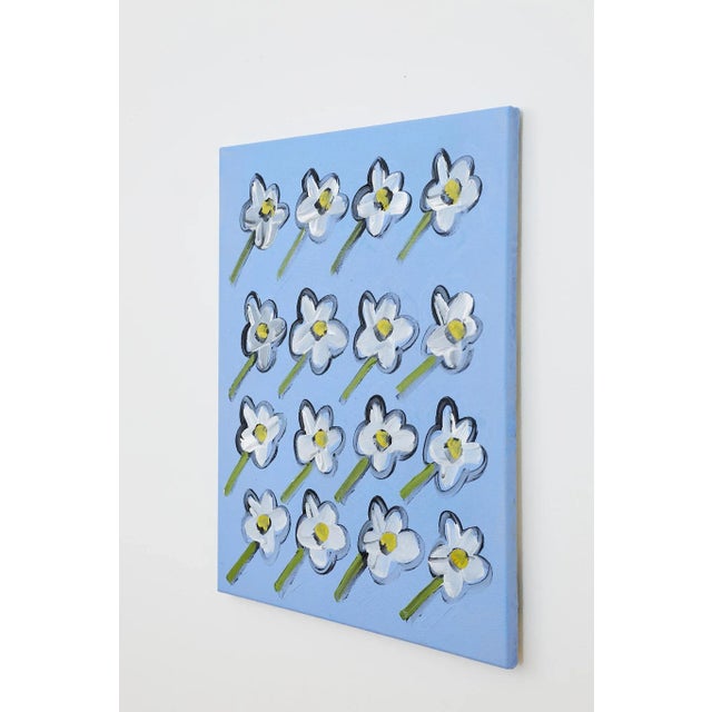 Original Modern Painting of Floral Daisy Pattern | Chairish