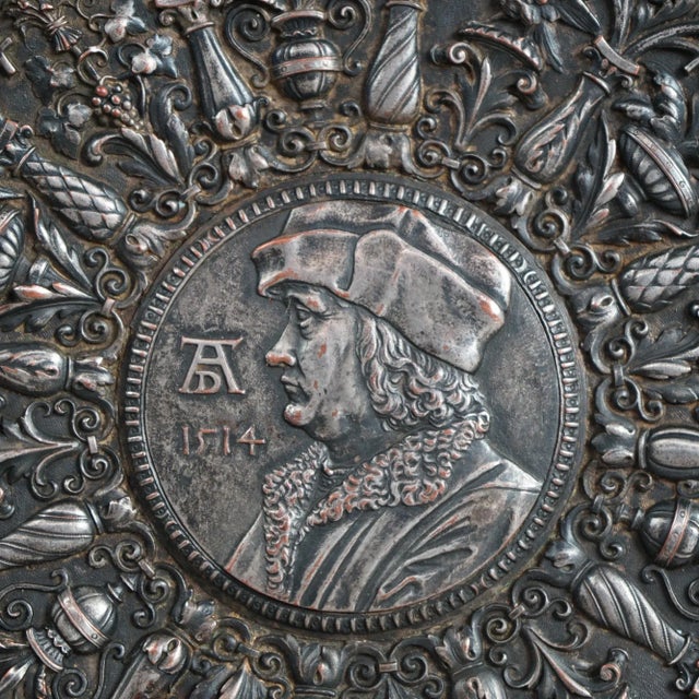 Antique Embossed Bronzed Mixed Metal Rembrandt Portrait Compote Circa ...