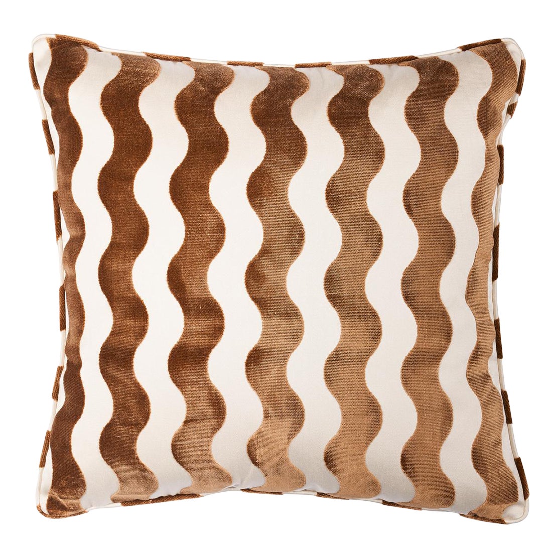 Schumacher X Miles Redd The Wave 20" Pillow in Camel | Chairish