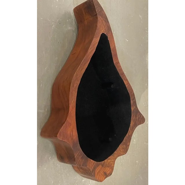 French Modern Specimen Hardwood Carved Conch Shell Motif Box | Chairish