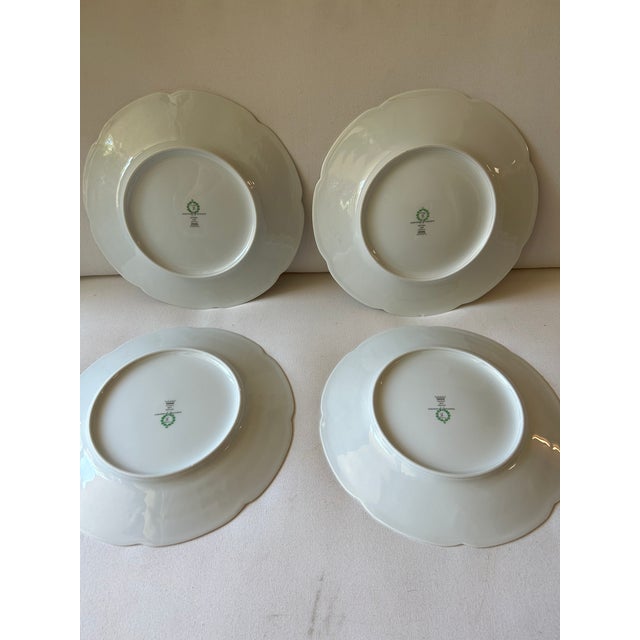 Vintage Louis Lourioux "Wild Flower" French Porcelain Dinner Plates ...