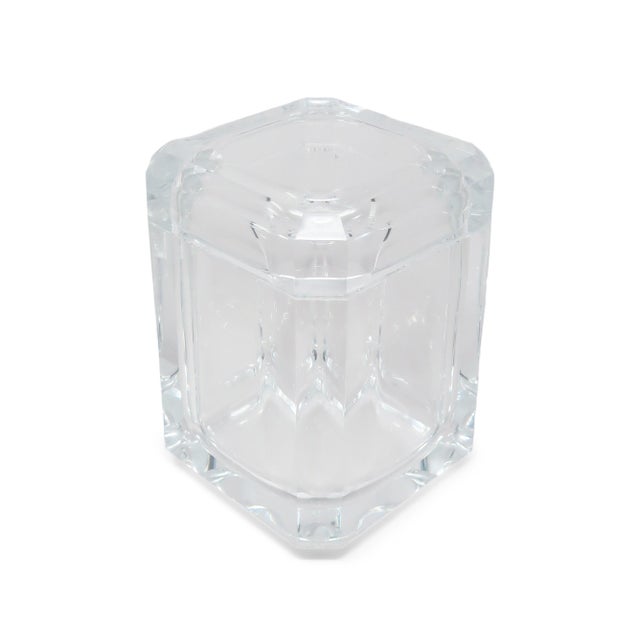 Vintage Faceted Lucite Ice Bucket | Chairish