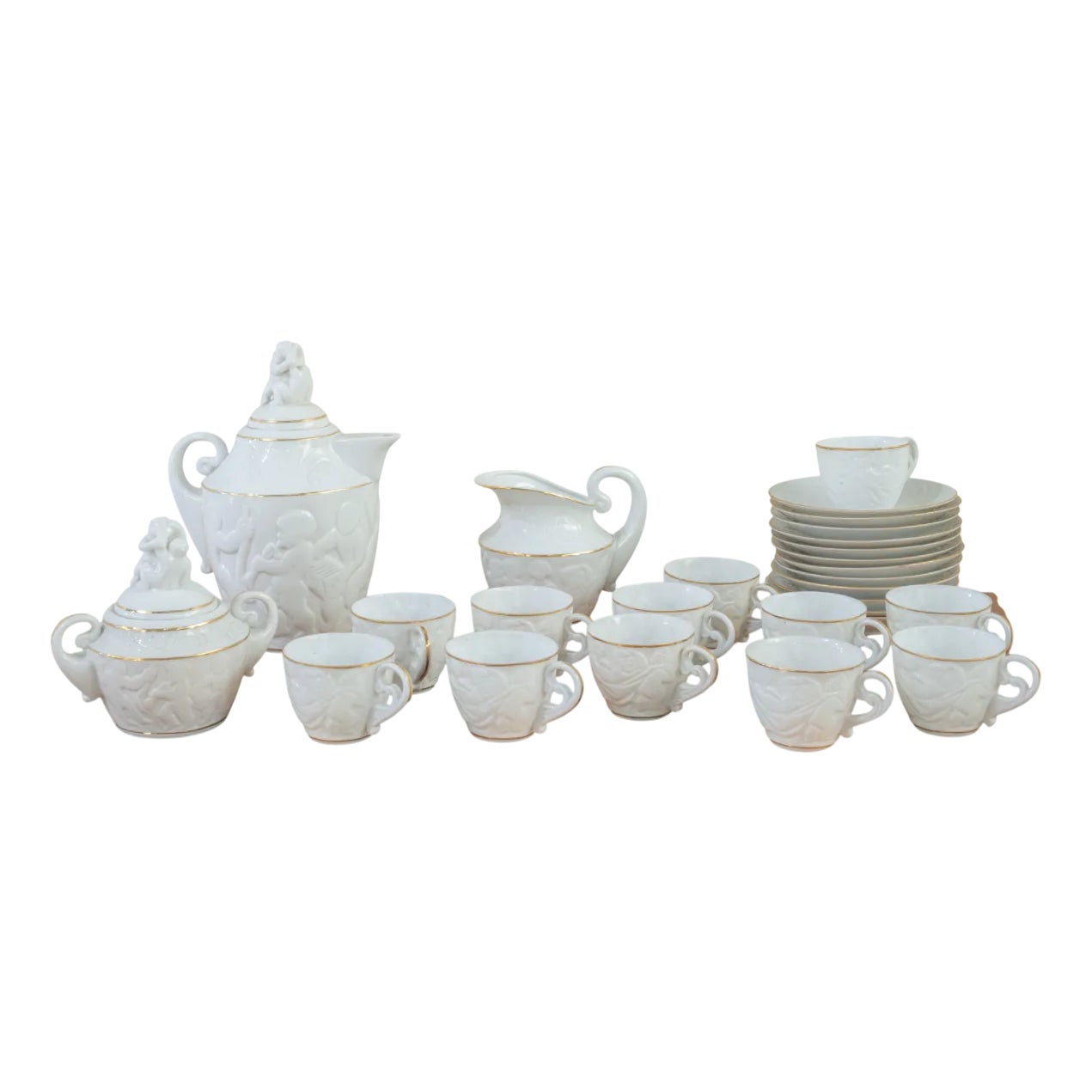 Porcelain Coffee Service by O. Castro for Dolmen, Galicia, Spain, 1950s ...
