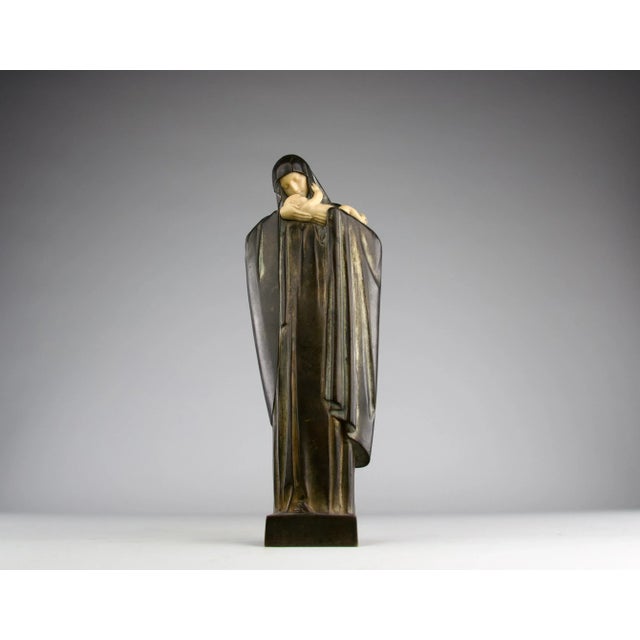 Lucienne Heuvelmans, Art Deco Virgin and Child, 1920s, Bronze | Chairish