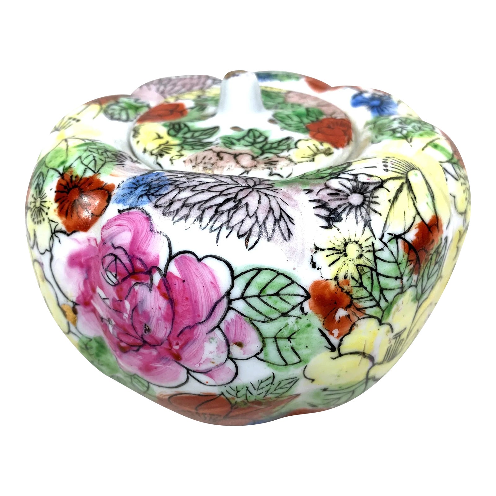 Vintage Asian Container With Cover | Chairish