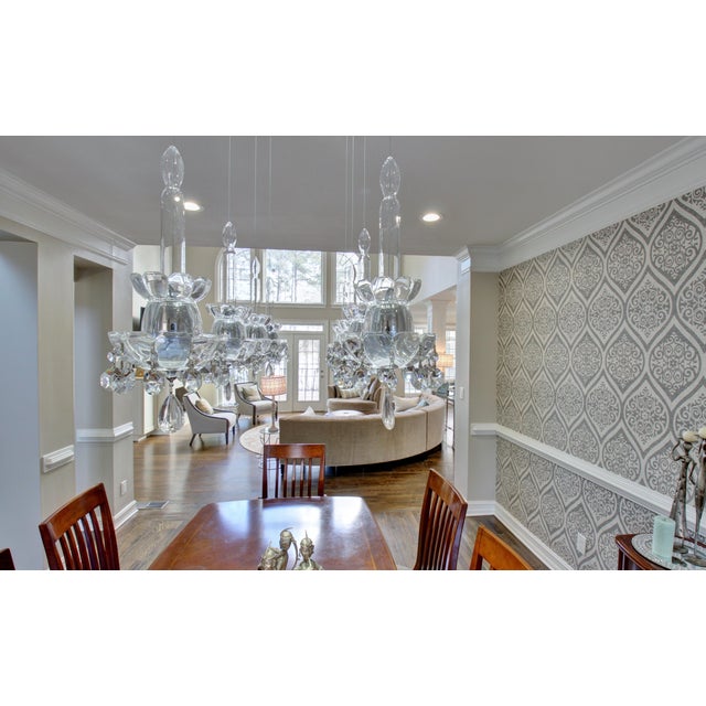 Crystal Glass Floating Candelabra by Prestige Chandelier | Chairish