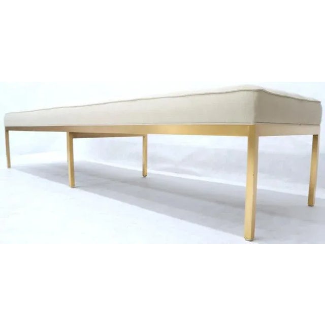 Extra Long Solid Brass Base Frame Spring Loaded New Upholstery Bench ...