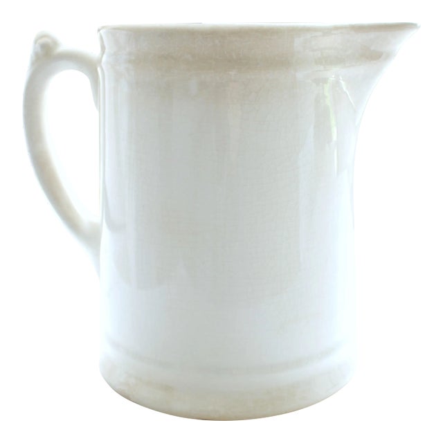 19thC. Homer and Laughlin Ironstone Pitcher | Chairish
