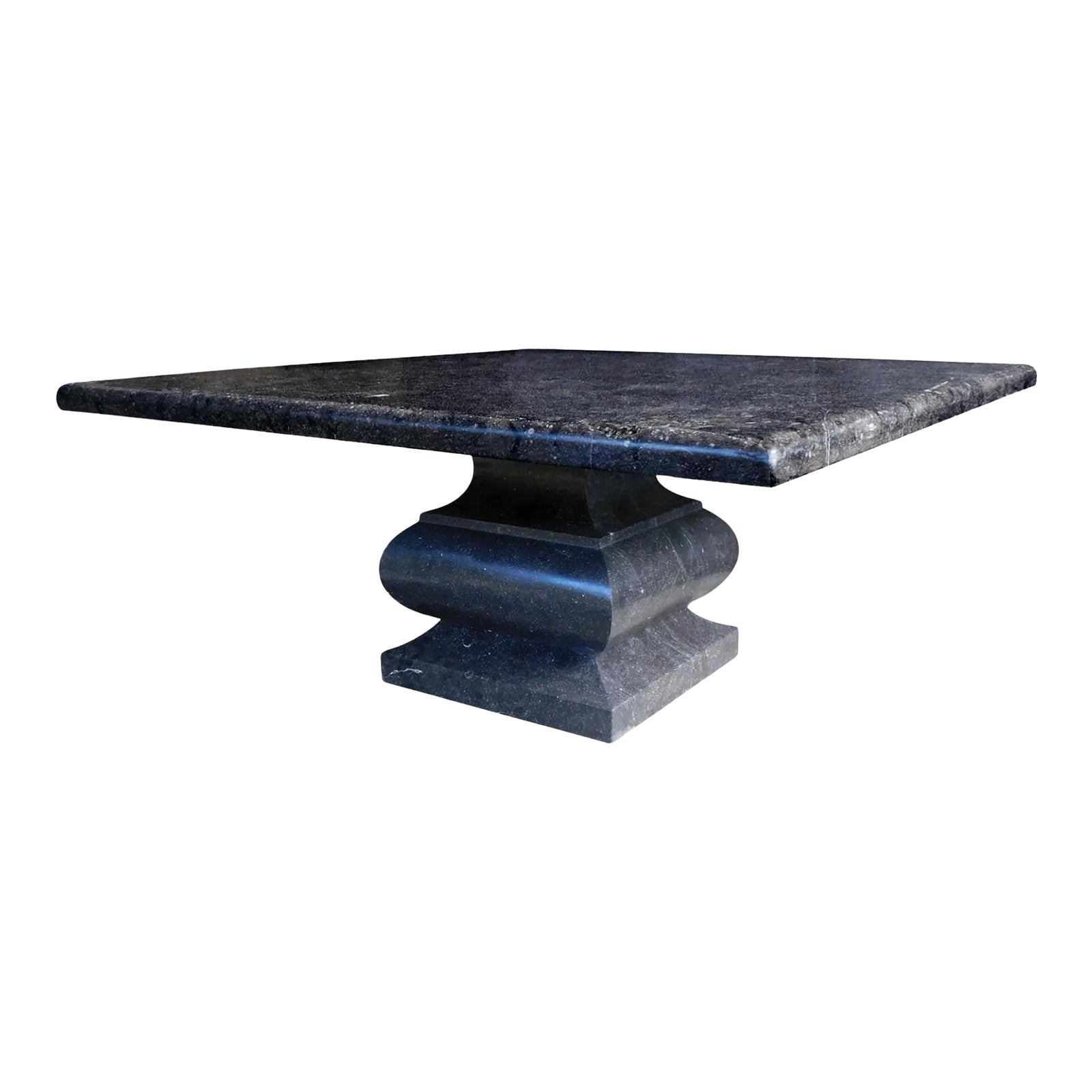 Custom Belgian Bluestone Square Dining/Center Table With Baluster-Form ...