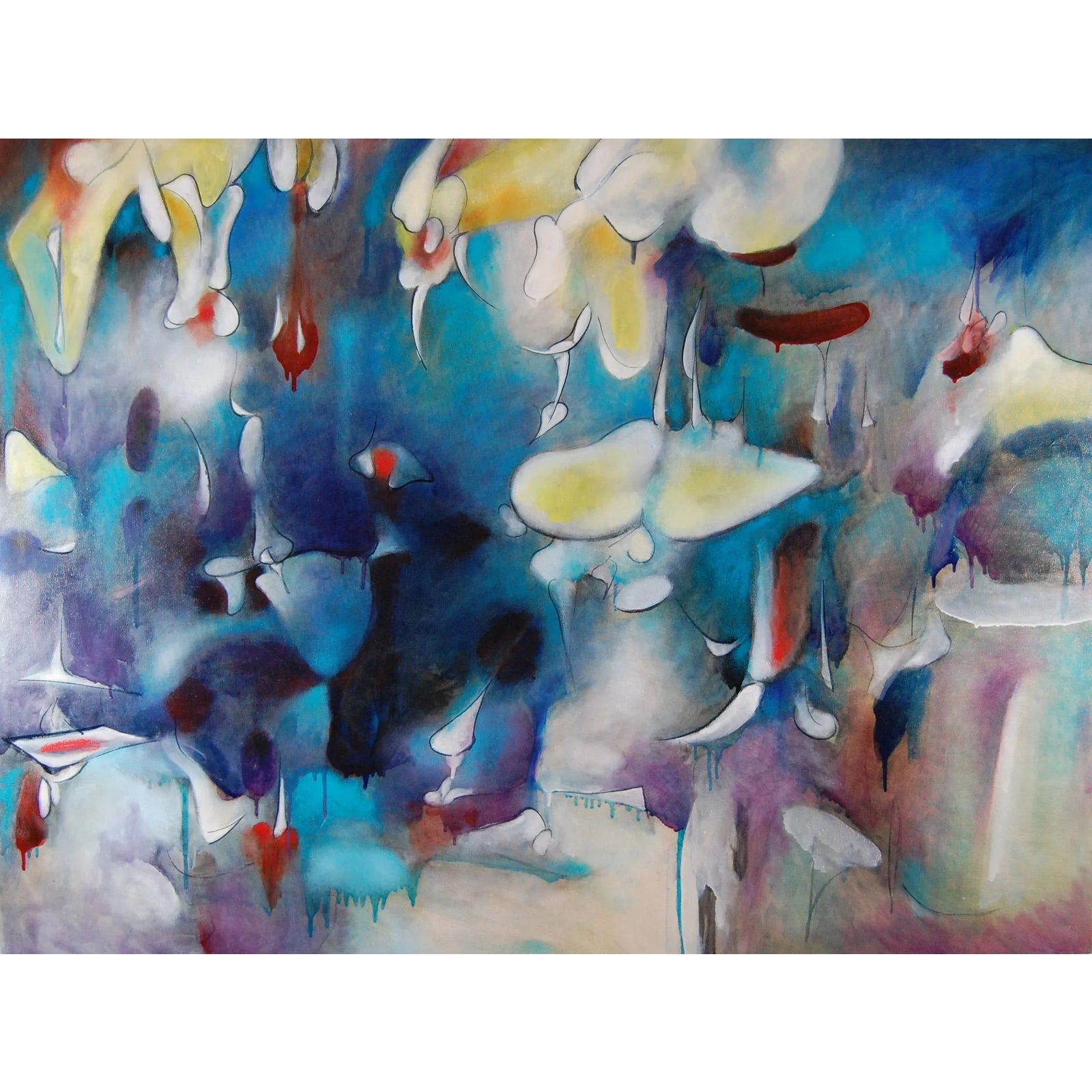 A Contemporary Abstract Painting, "Under Another Ocean" | Chairish