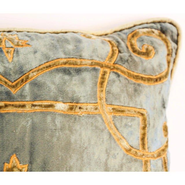 Baroque Venetian Style, Red and Gold Velvet Pillow, Elaborate Applique ...
