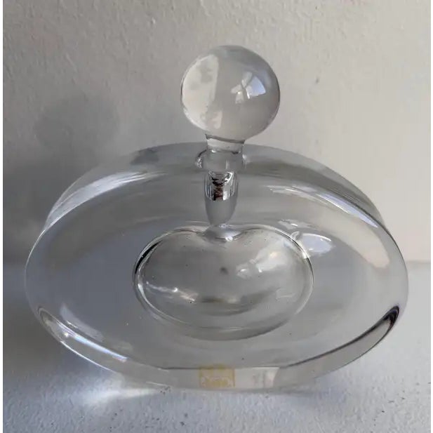 Circa 1980s Goran Warff for Kosta Swedish Perfume Bottle | Chairish