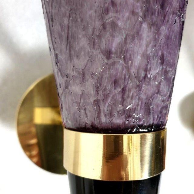 Purple Murano Glass Sconces, Mila Schon, Italy | Chairish