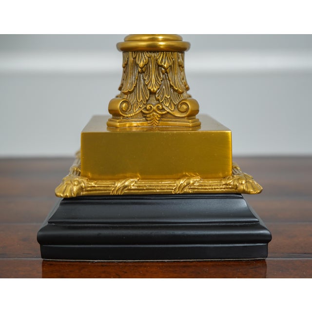 Pair Chelsea House Brass Neoclassical Table Lamps | Chairish