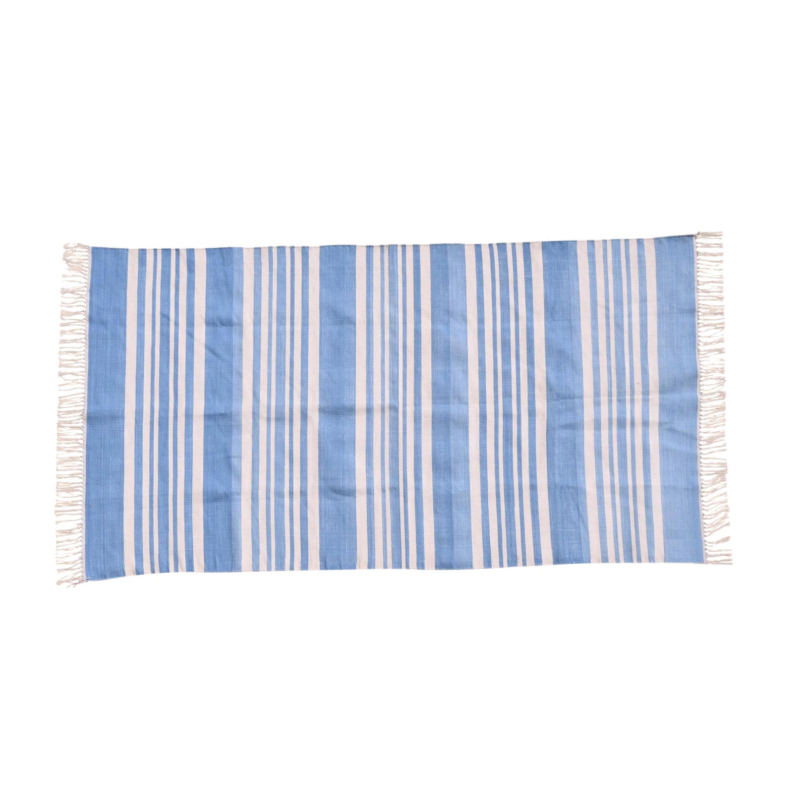 Parsley Rug, 9x12, Cornflower Blue & White | Chairish