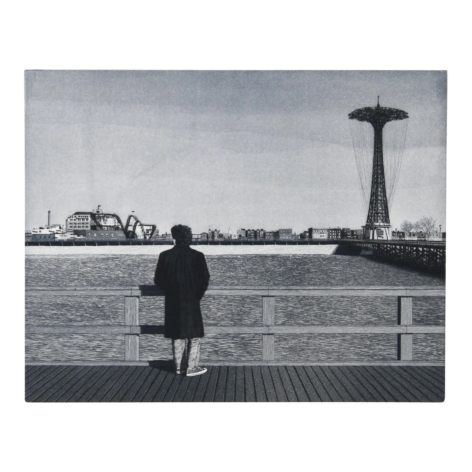 Coney Island - Self-portrait, Max Ferguson Etching With Aquatint ...
