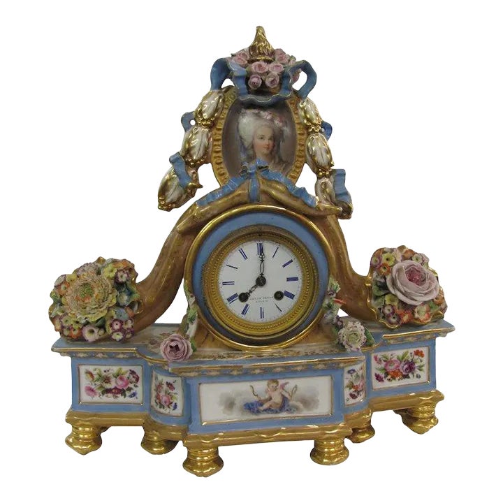 Jacob Petit A Paris Porcelain Clock | Chairish