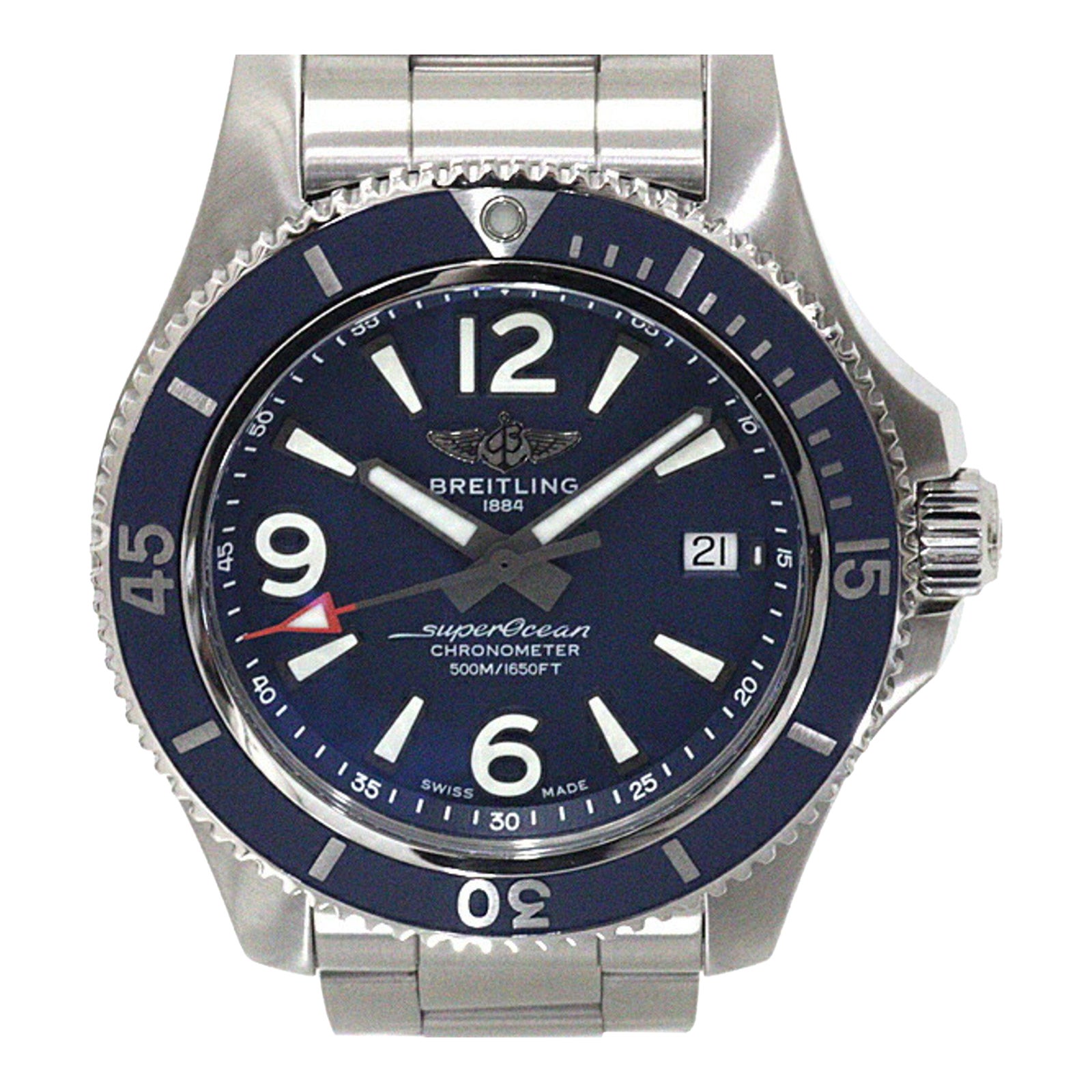 Breitling Men's Watch Super Ocean Automatic 42 A17366D81C1A1 Navy Dial ...