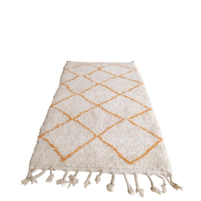 2020's Moroccan Small Beni Ourain Rug - 4.9 X 3 Ft | Chairish