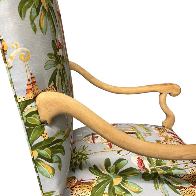 Pair of Vintage High Back Arm Chairs | Chairish