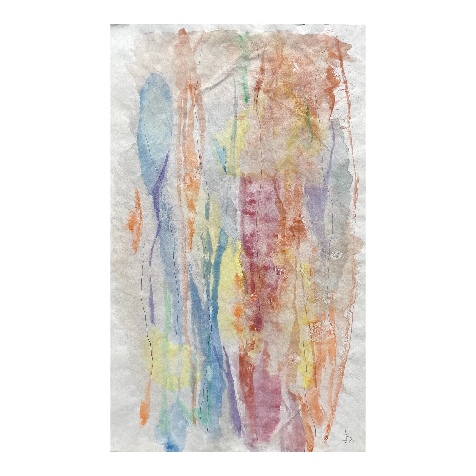 1970s James Bone Abstract Watercolor | Chairish