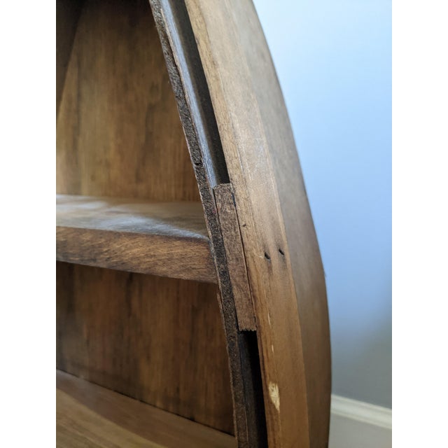 Vintage Nautical Wooden Boat Wall Display Shelving Unit | Chairish