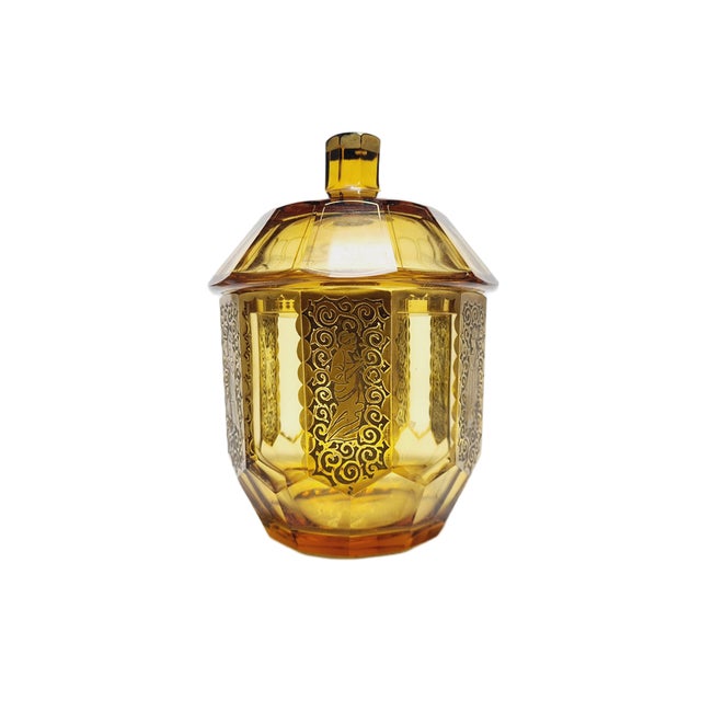 Art Deco Oroplastic Candyer from Moser, Czechoslovakia, 1930s | Chairish