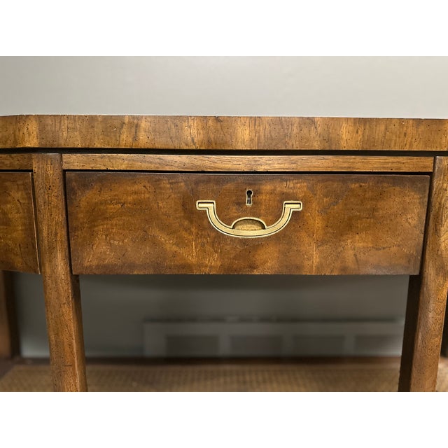 1990s Vintage Drexel Campaign Style Console Table | Chairish
