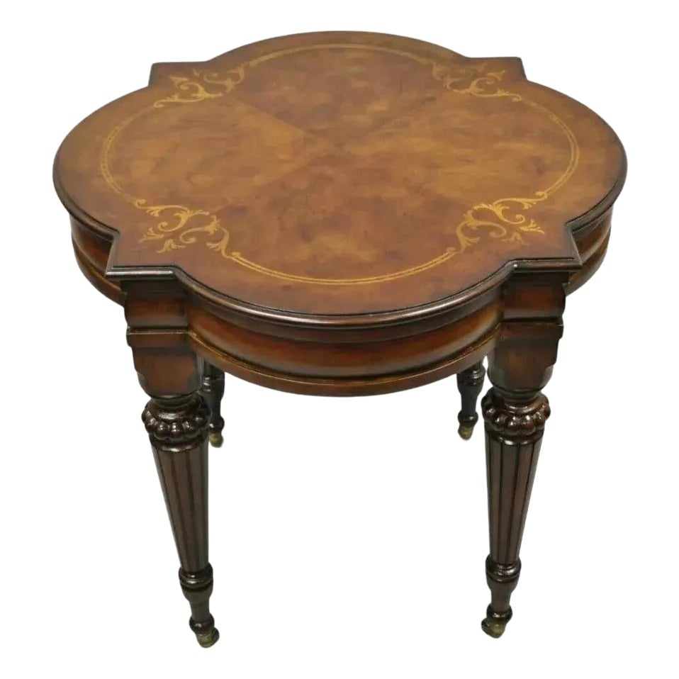 Ethan Allen Italian Mediterranean Style Marquetry Inlay Accent Side ...