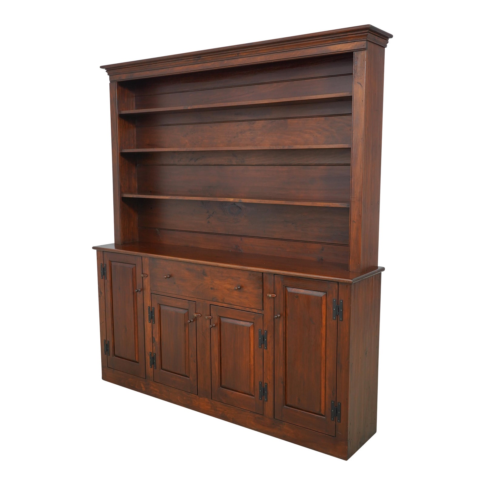 Dr Dimes Primitive Country Style Step Back Cupboard | Chairish