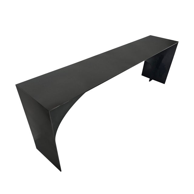 Monumental Brutalist Steel Console Table | Chairish