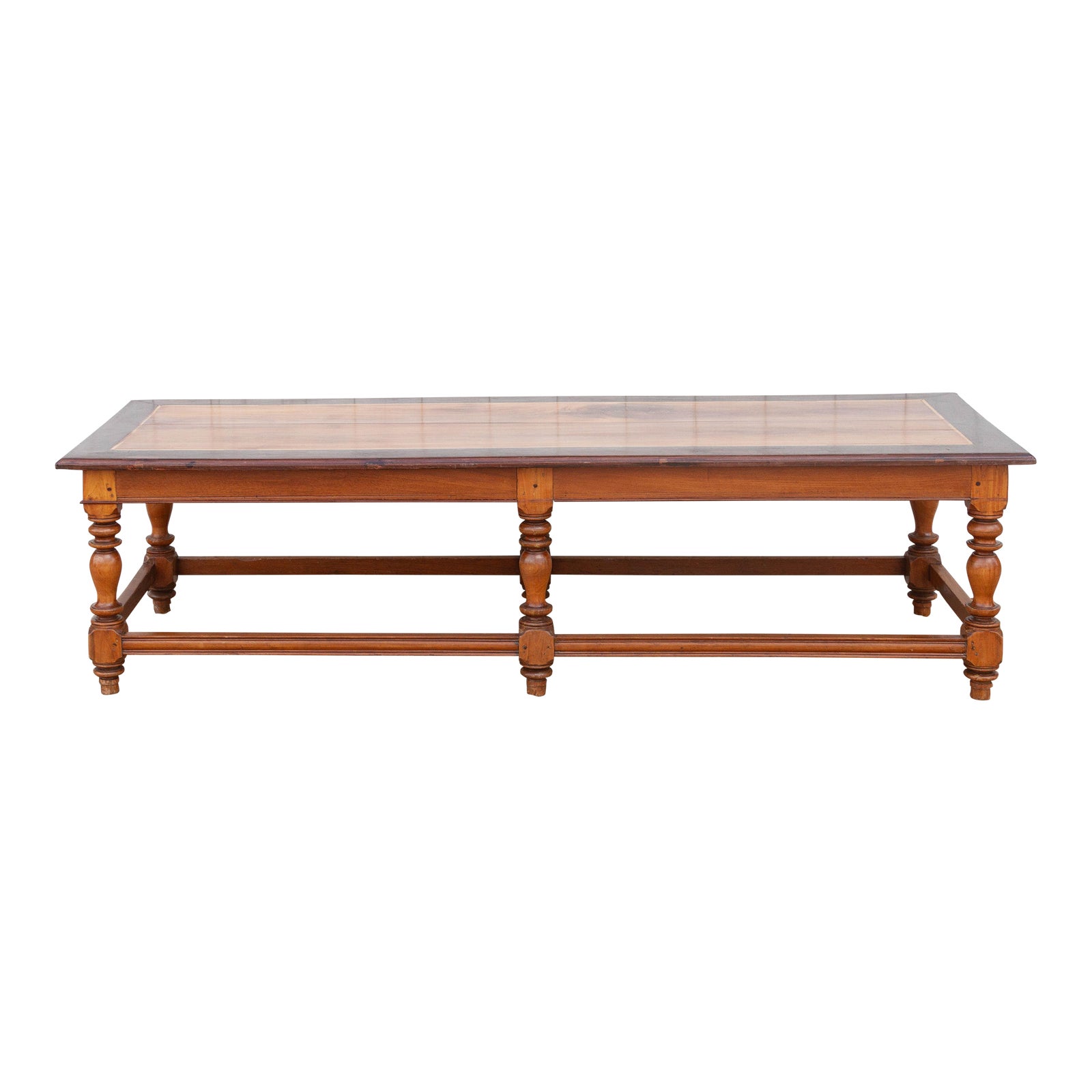 Large Antique Satinwood Dutch Colonial Coffee Table | Chairish