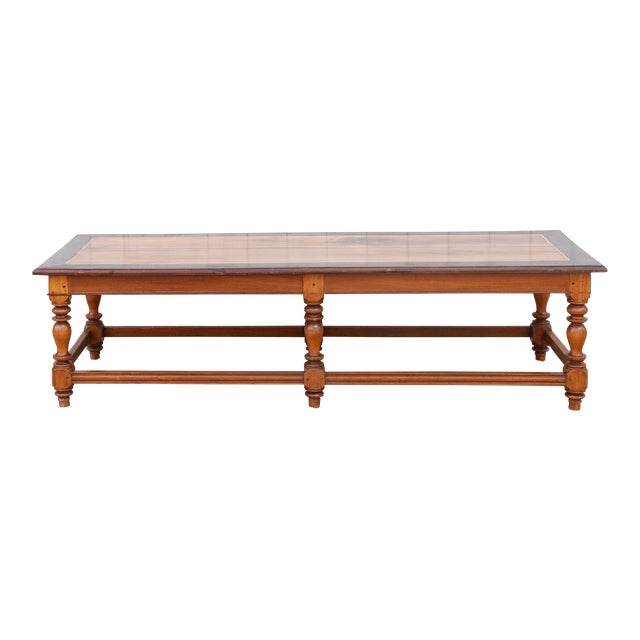 Large Antique Satinwood Dutch Colonial Coffee Table | Chairish