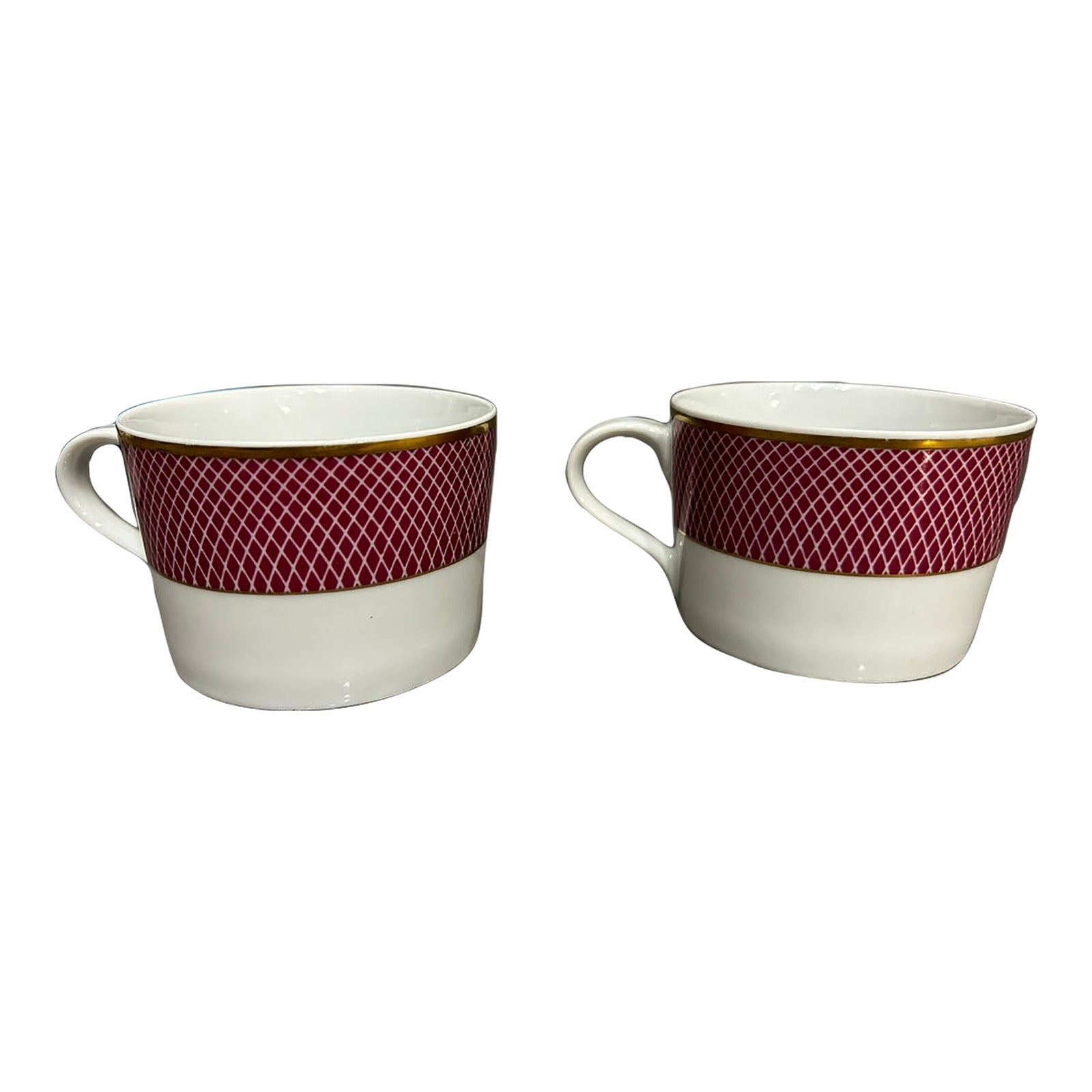 1990s Block Spal Sunset Ceramic Tea Cups- Set of 2 | Chairish