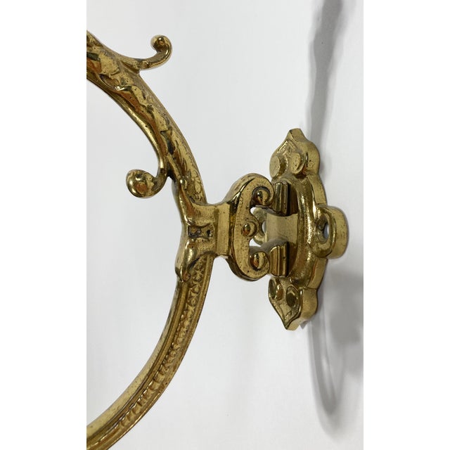 Vintage Victorian Style Brass Wall Hook | Chairish