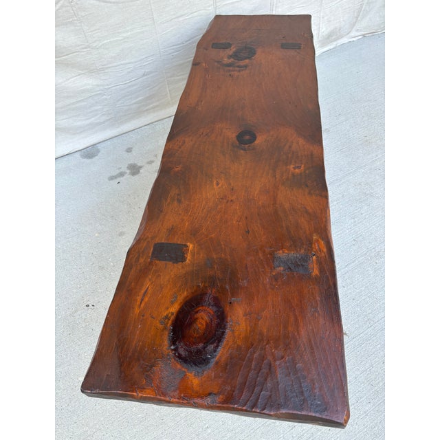 Hunt Country Furniture Rustic Rough Cut Pine Coffee Table | Chairish