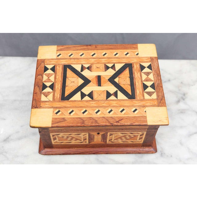 Folk Art Parquetry Box | Chairish