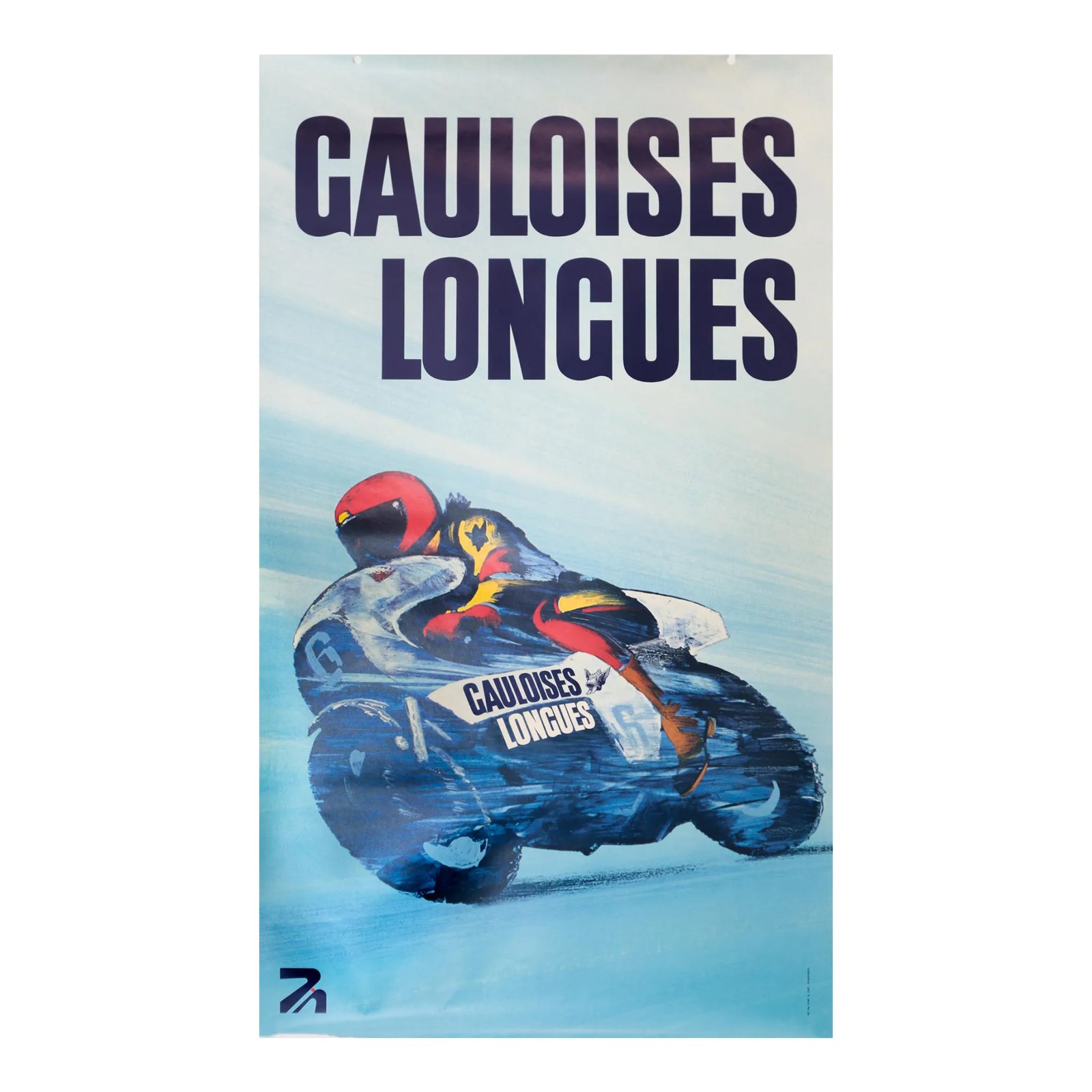 1980s French Sportbike/Motorbike Advertisement Poster - "Gauloises ...