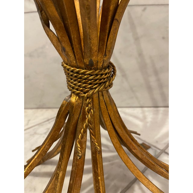 Mid 20th Century Italian Gilt Coco Chanel Style Sheaf of Wheat Side ...