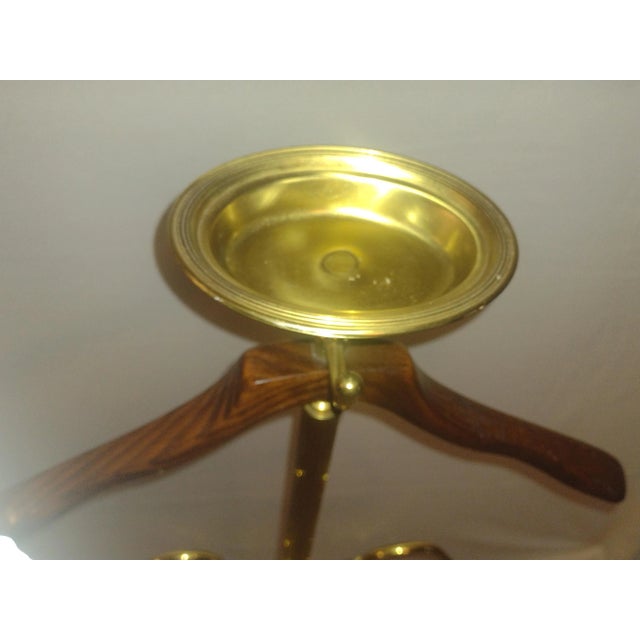Late 20th Century Antique Victorian Brass and Wood Valet Stand in the ...