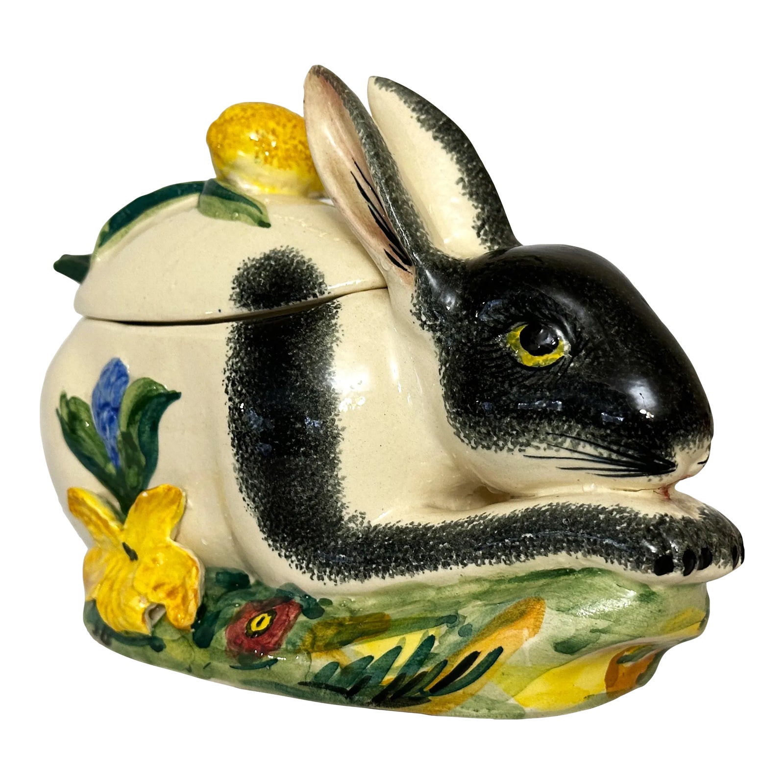 Vintage 1930s Italian Ceramic Rabbit Form Gravy Boat Covered Sauce Dish ...