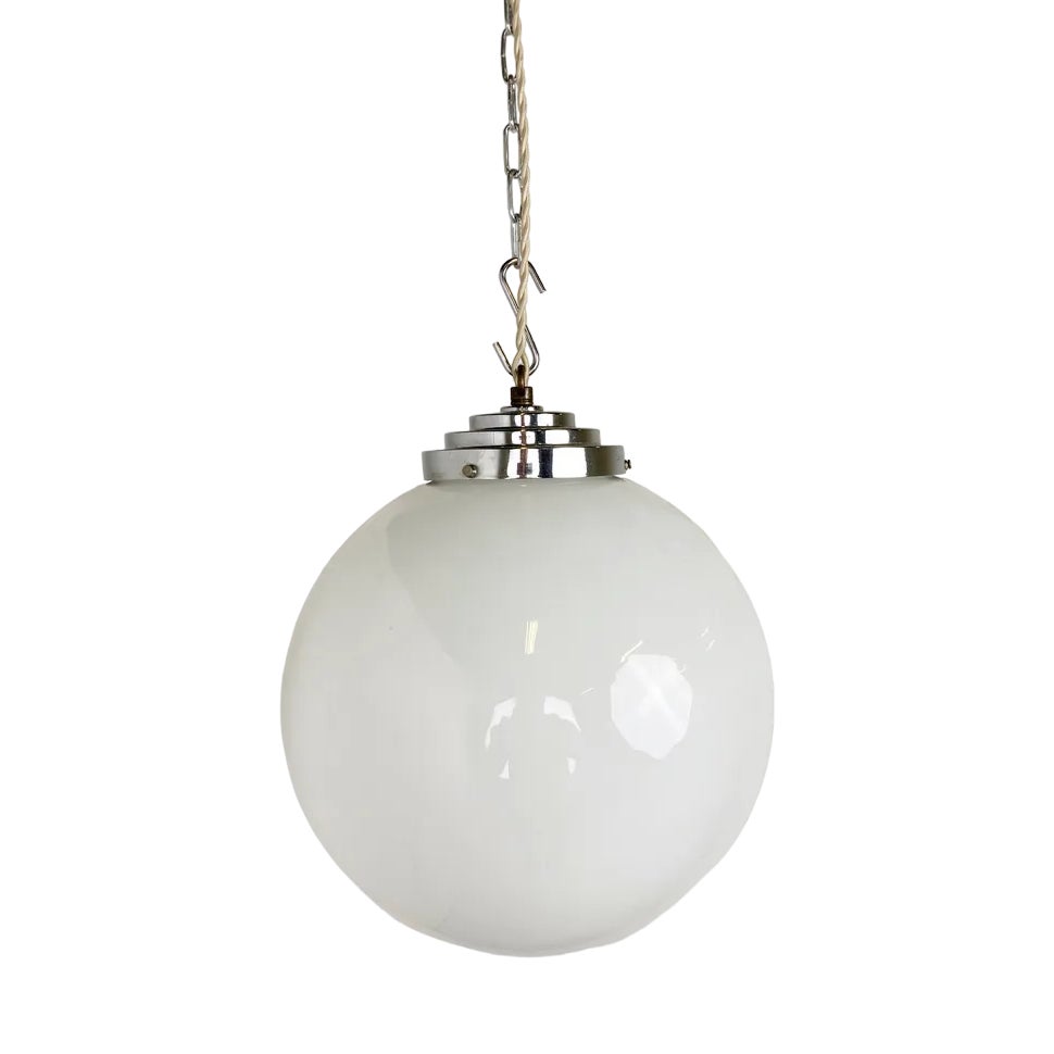 Opaline Globe During Light, 1930s | Chairish